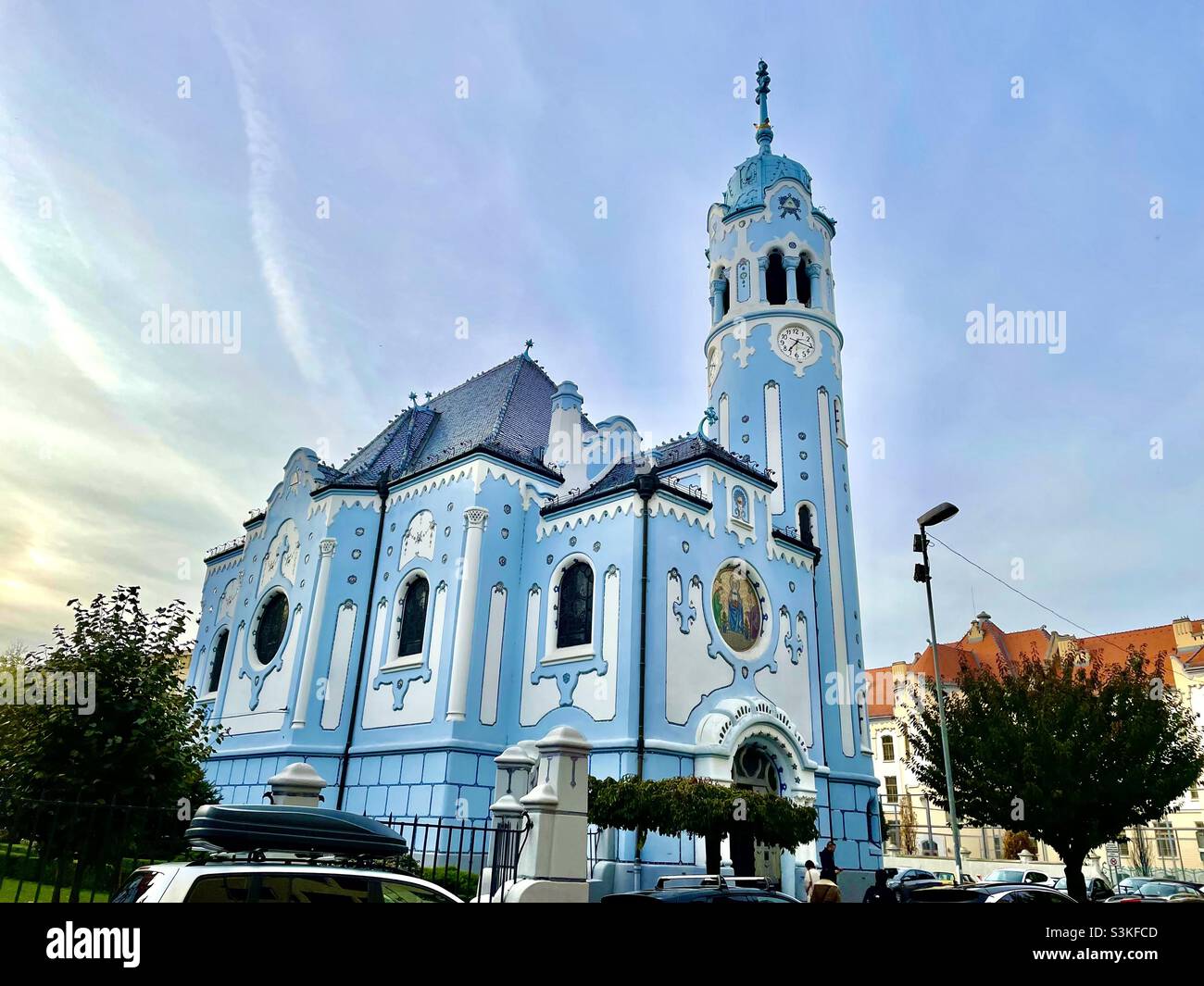 Blue church Bratislava Stock Photo - Alamy