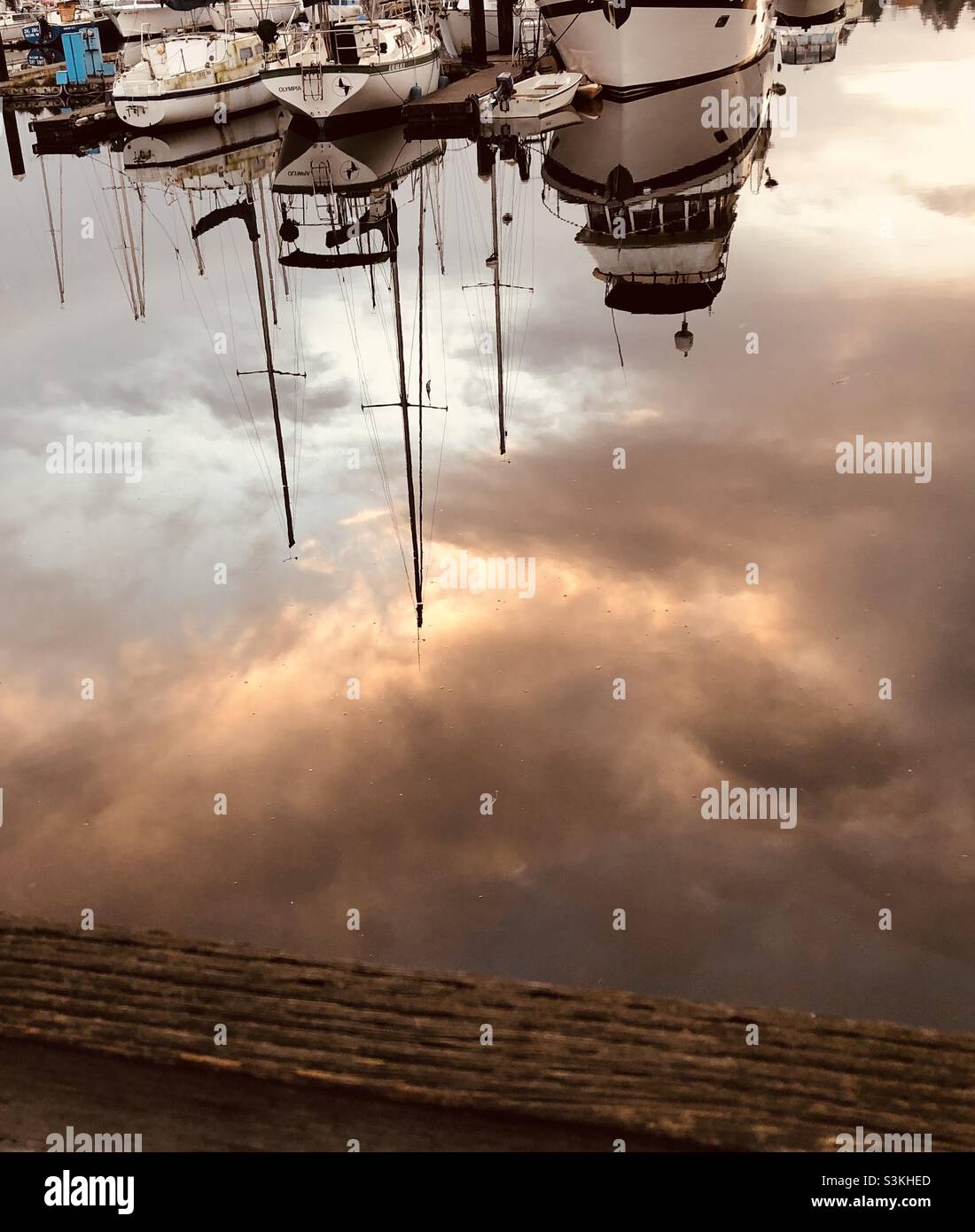 Reflection for sailing Stock Photo - Alamy