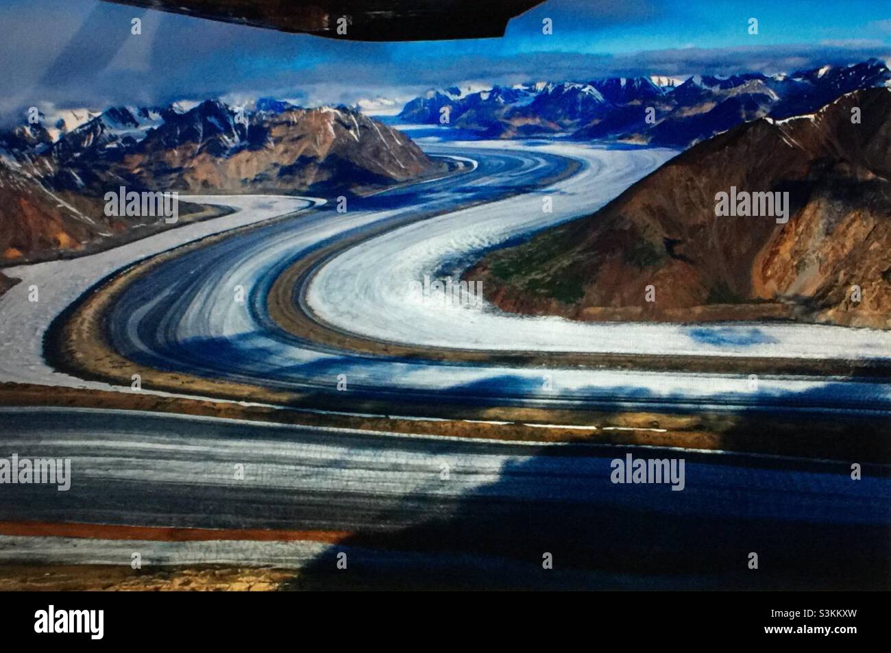 Yukon, Canada, Kluane Icefields, Kaskawulsh Glacier, river of ice ,78 ...