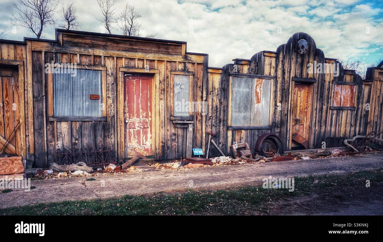 Western Fence Town Stock Photo - Alamy