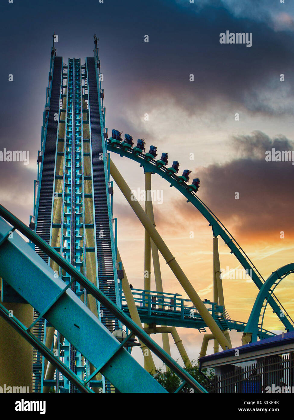 Roller coaster up down hi-res stock photography and images - Alamy
