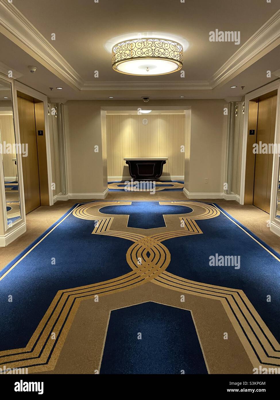 Elevator hallway design Stock Photo - Alamy