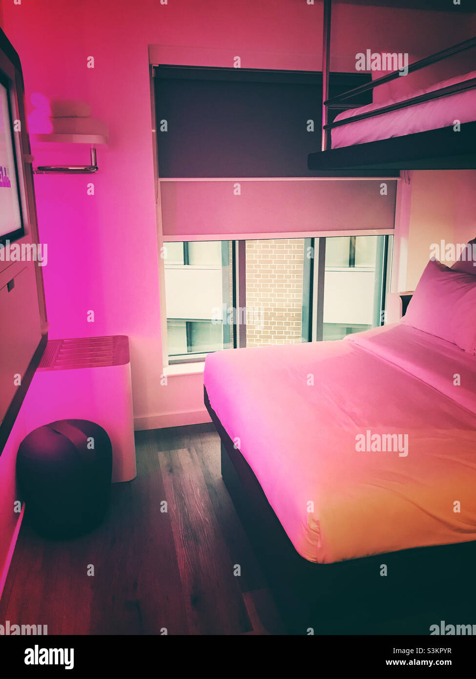 The interior of Yotel Hotel in Clerkenwell, London Stock Photo - Alamy