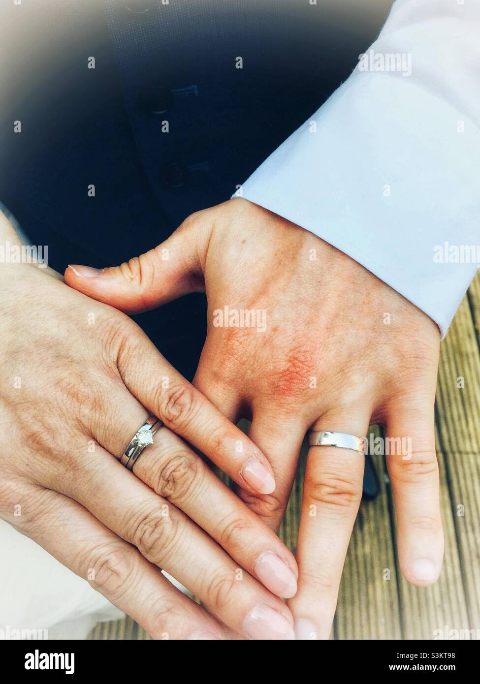 Newly weds on their wedding day Stock Photo - Alamy