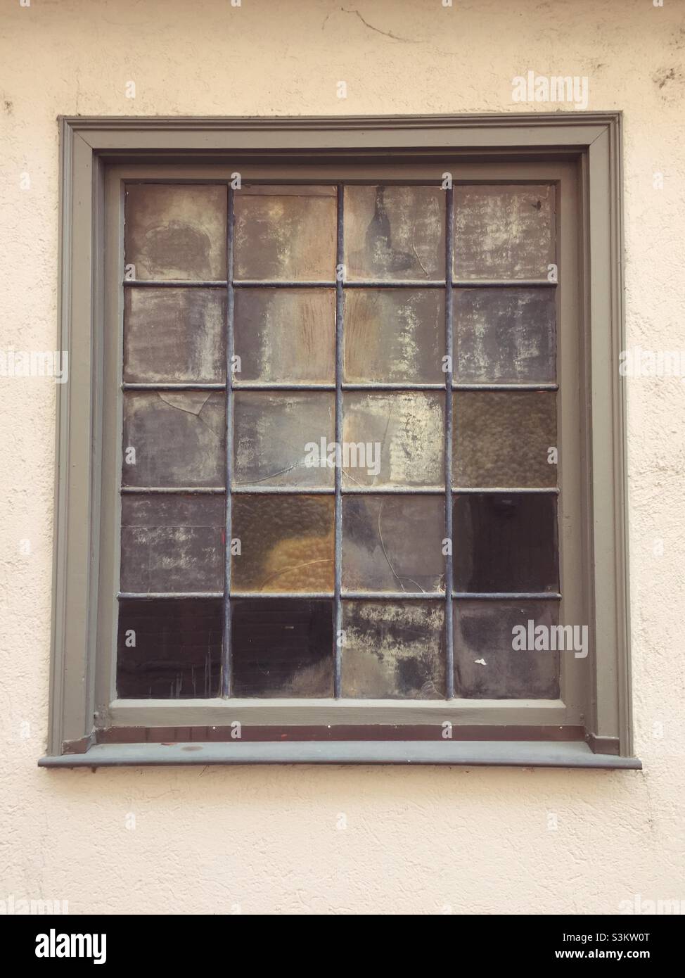 Old window with leaded glass Stock Photo - Alamy