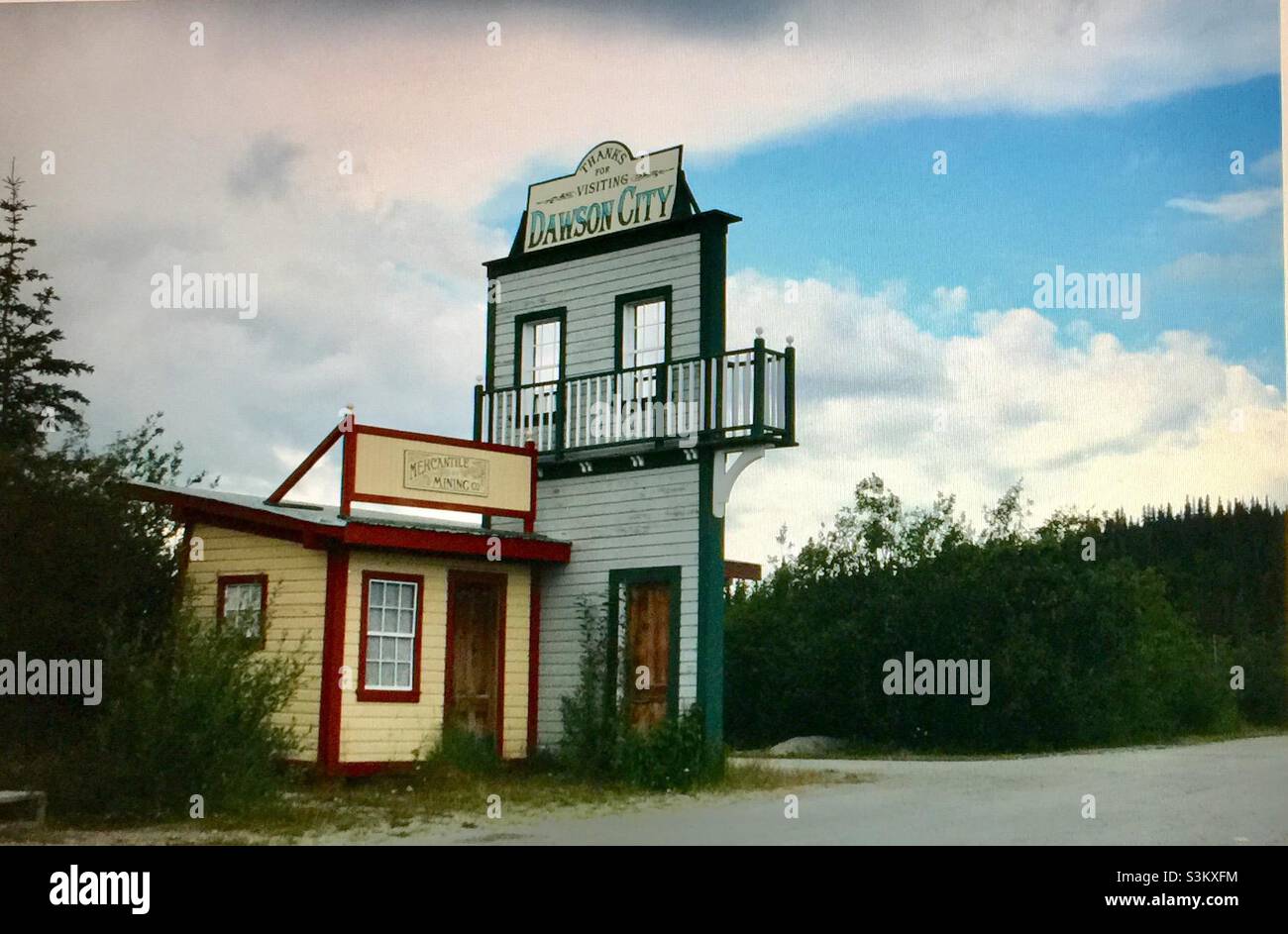 Dawson City, Yukon, Canada, historic, Thanks For Visiting, sign Stock ...