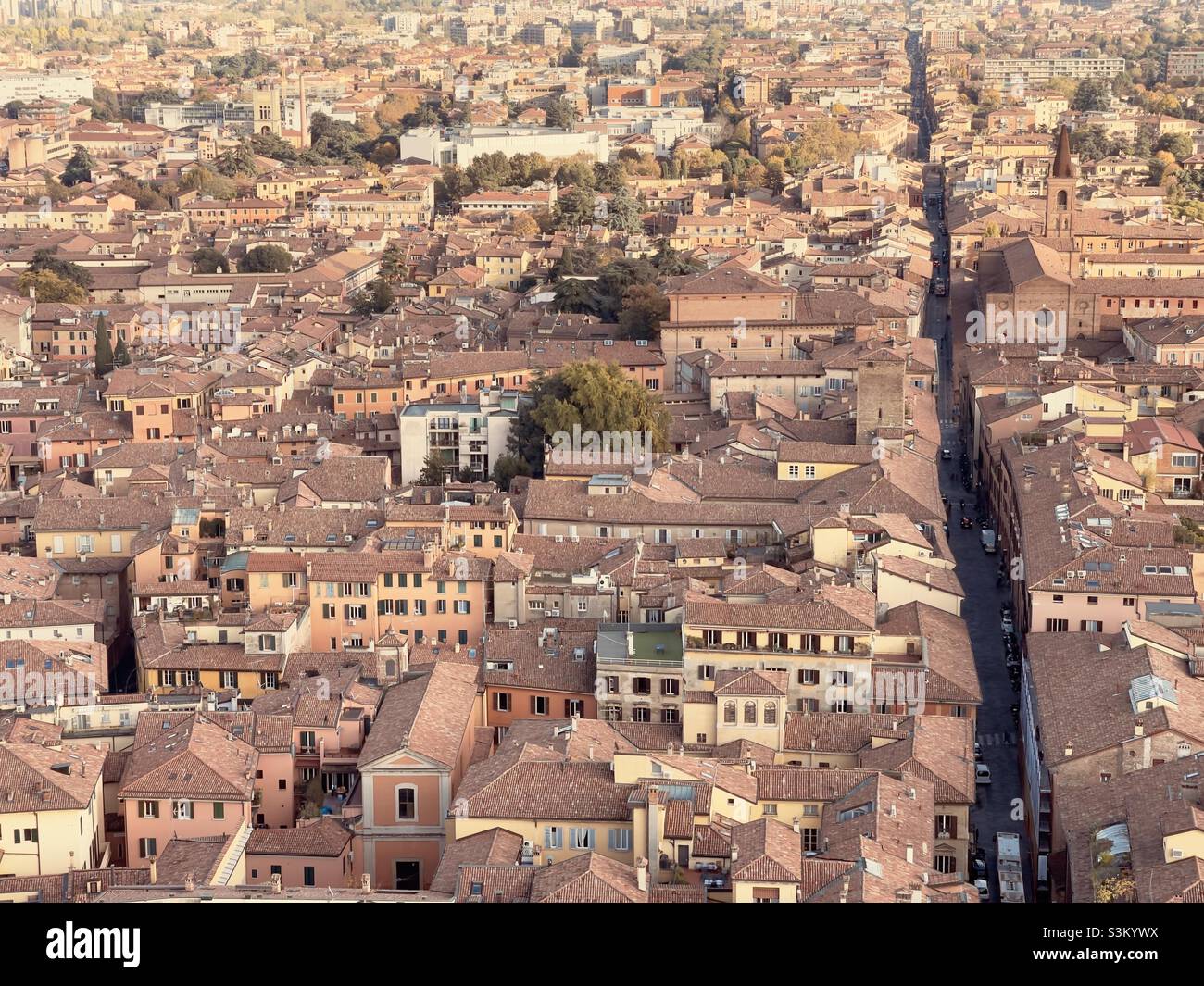 Panoramic view of Bologna from the Asinelli Tower Stock Photo - Alamy
