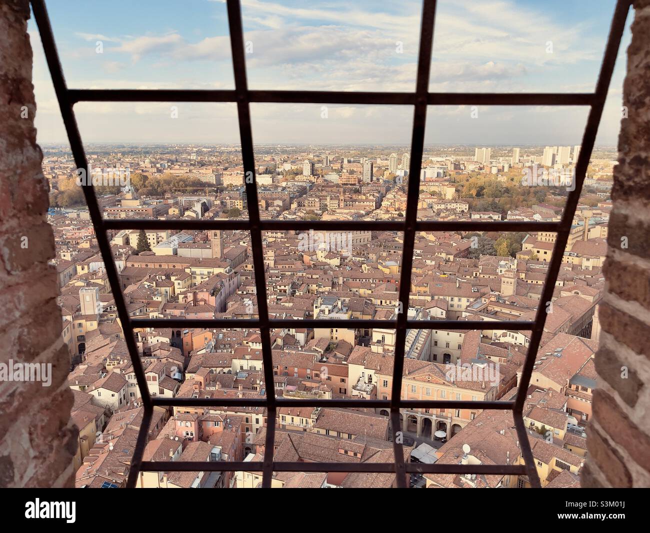 Panoramic view of Bologna from the Asinelli Tower Stock Photo - Alamy
