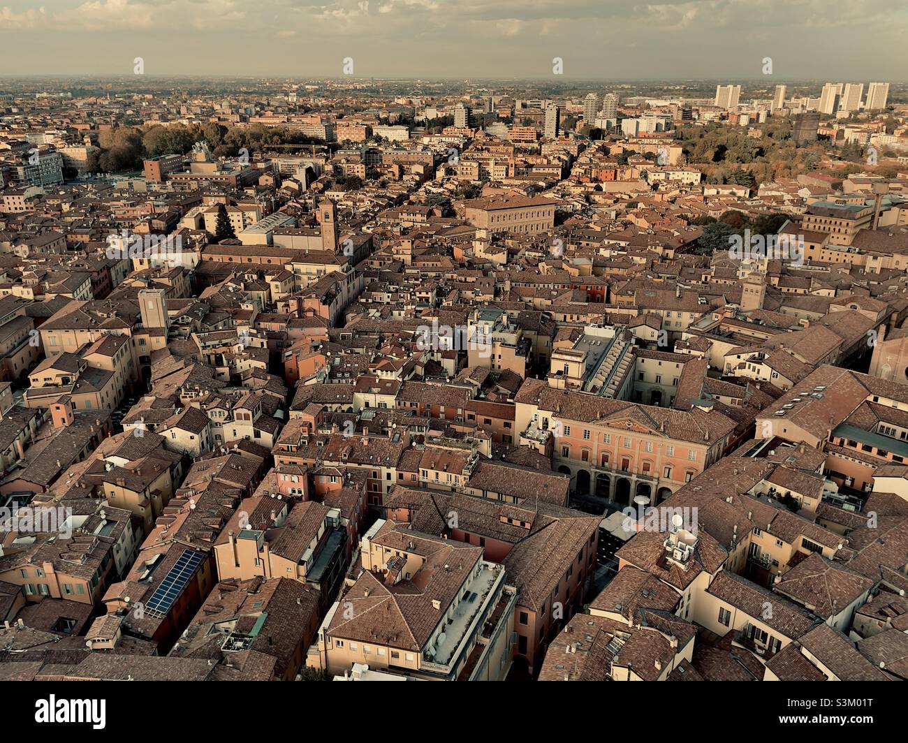 Panoramic view of Bologna from the Asinelli Tower Stock Photo - Alamy