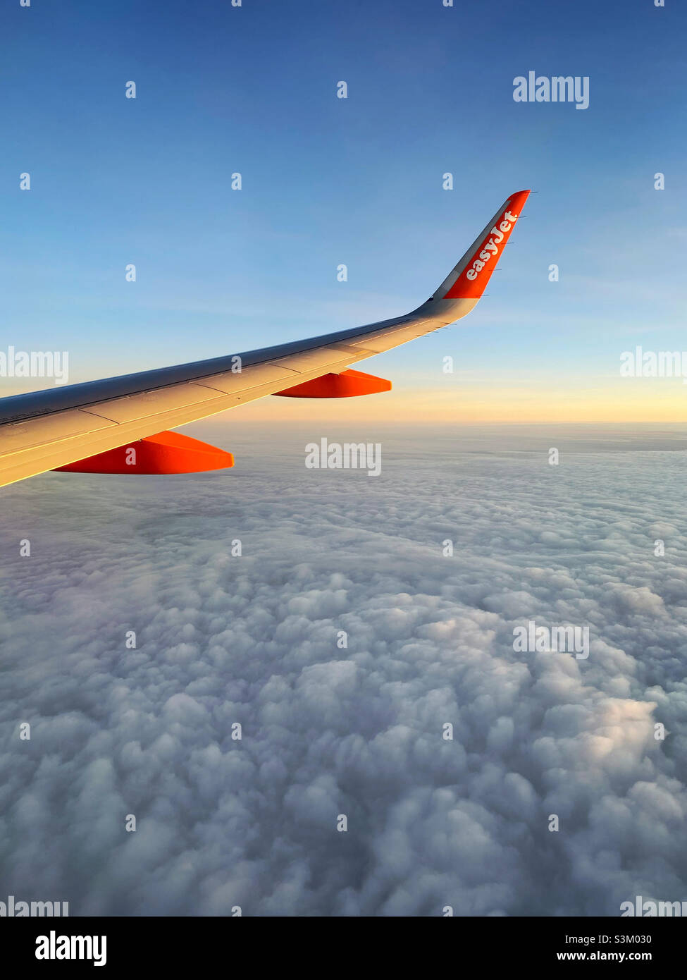 The view from Isle 23 on an EasyJet flight soon after take off, high ...