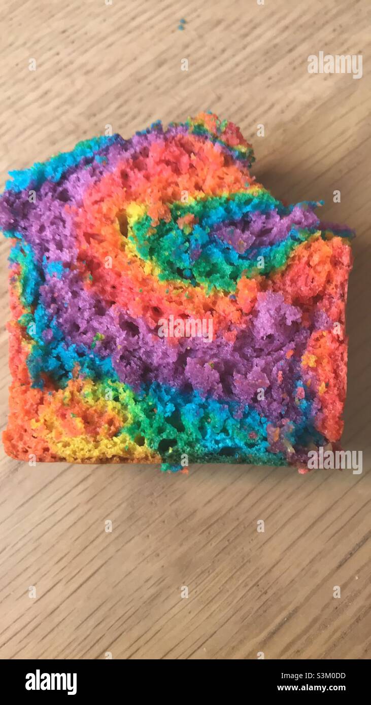 Homemade rainbow bread Stock Photo - Alamy