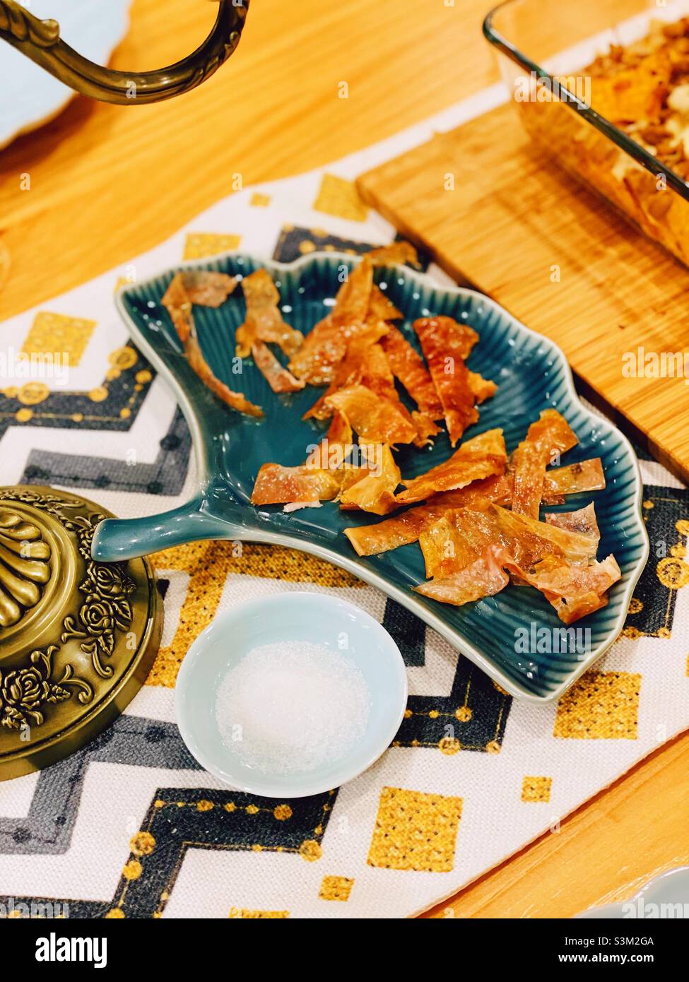 Roasted duck skin Stock Photo - Alamy