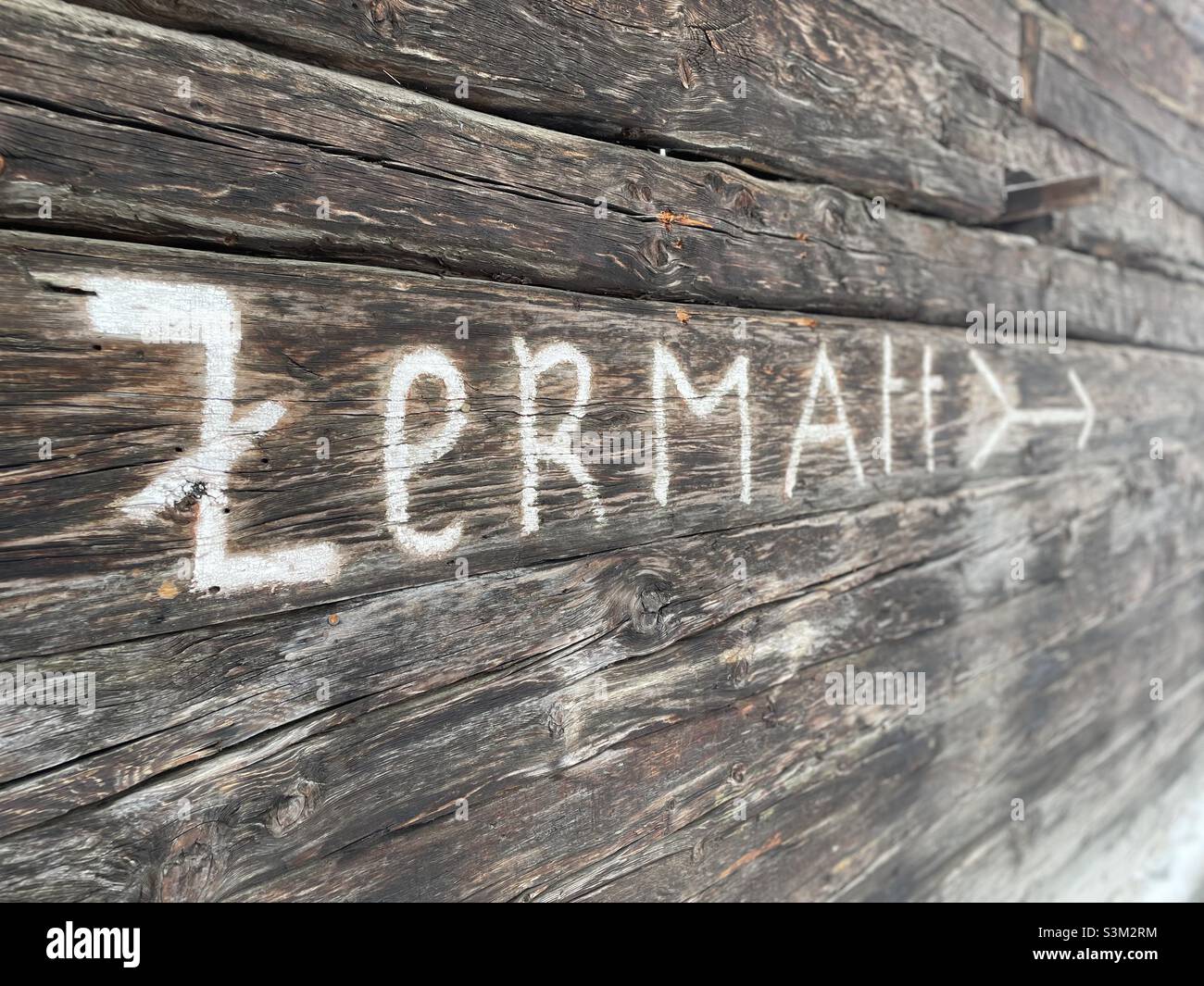 Zermatt sign hi-res stock photography and images - Alamy