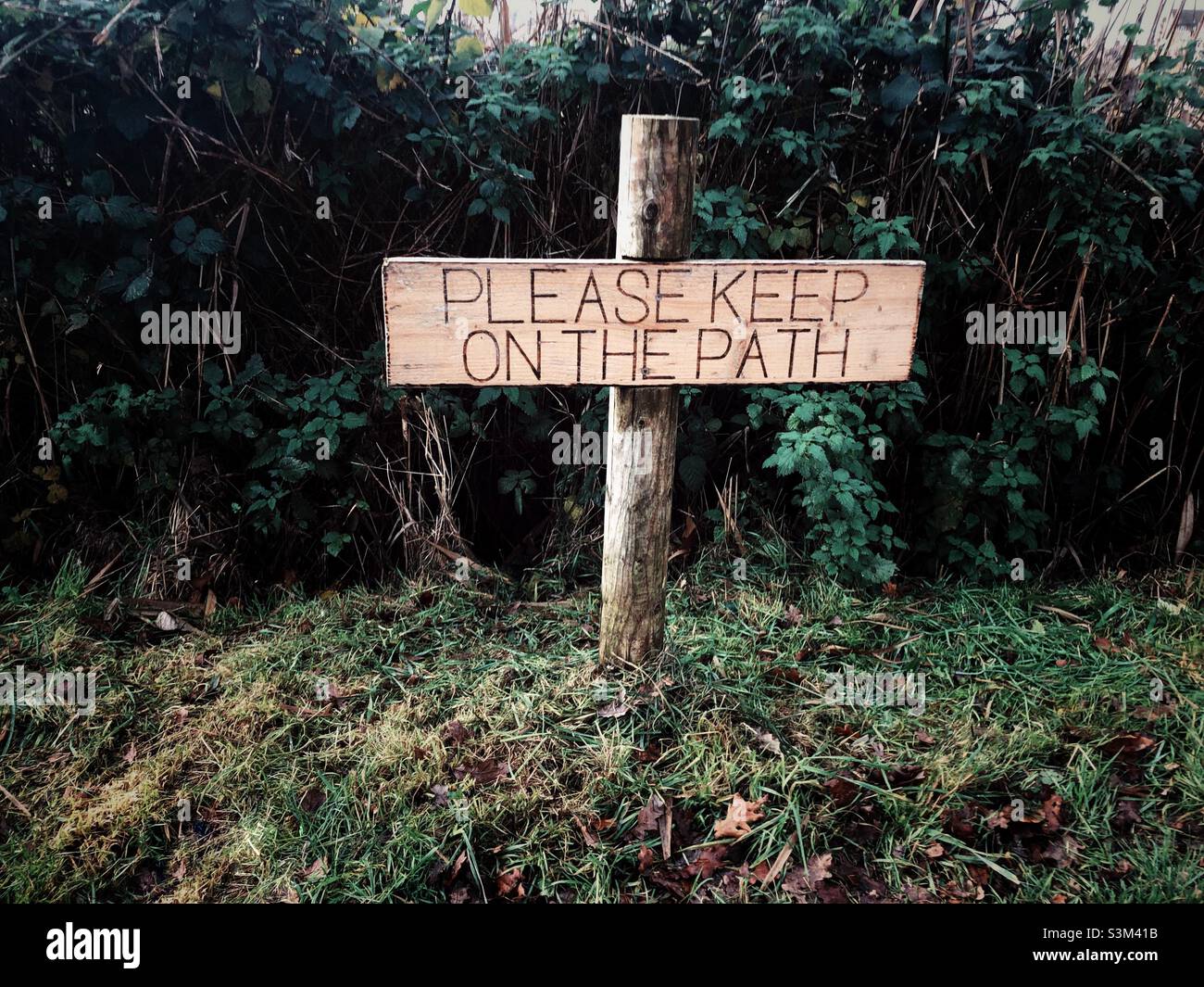 Please keep on the paths hi-res stock photography and images - Alamy