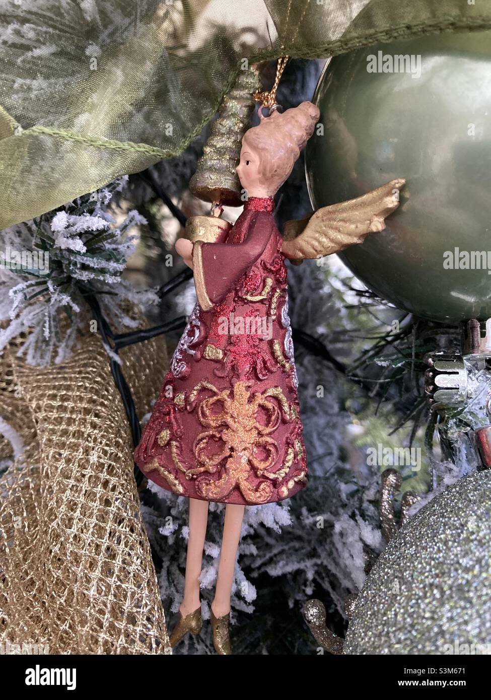 Christmas lady decoration Stock Photo - Alamy
