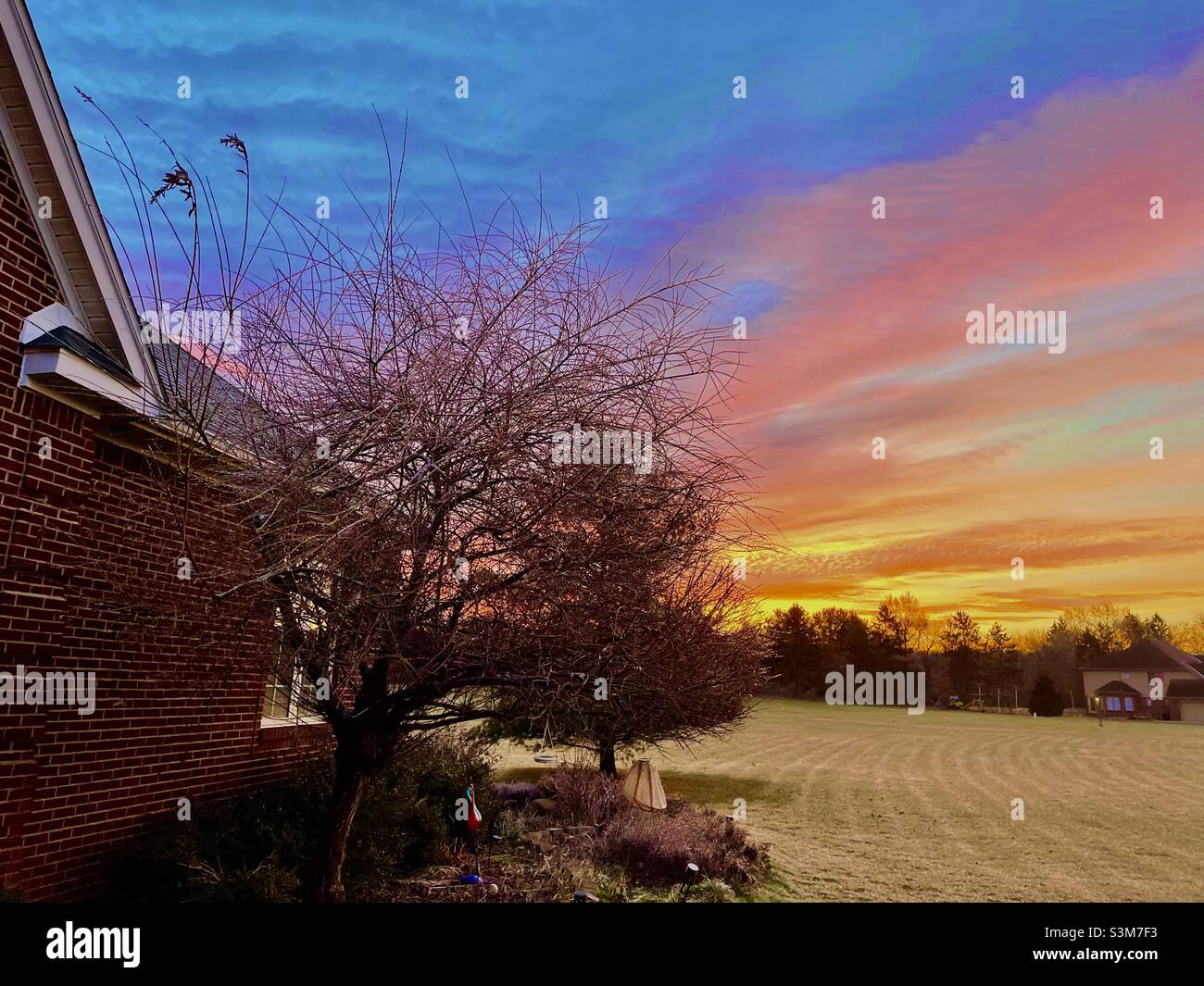 Sunset in Michigan Stock Photo - Alamy