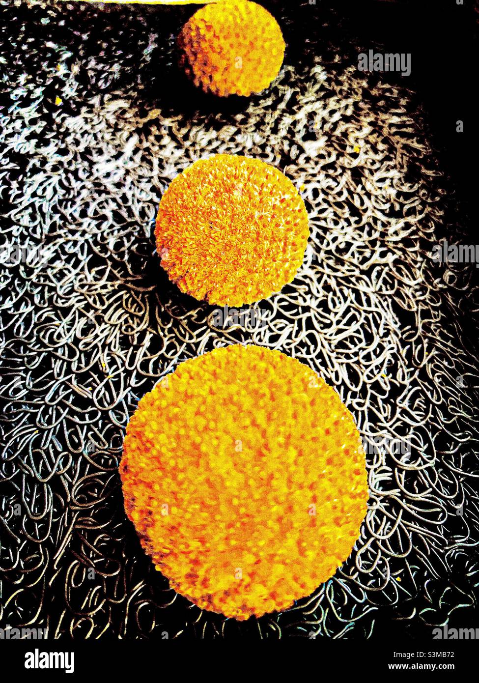 Yellow spheres abstract Stock Photo - Alamy