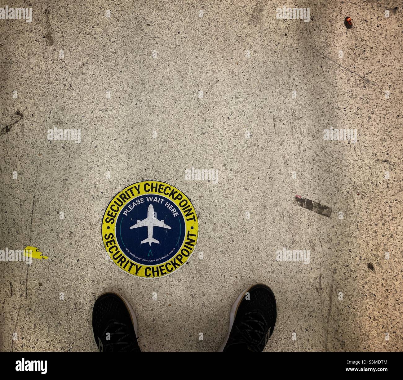 Security check point at Puerto Rico Airport Stock Photo - Alamy