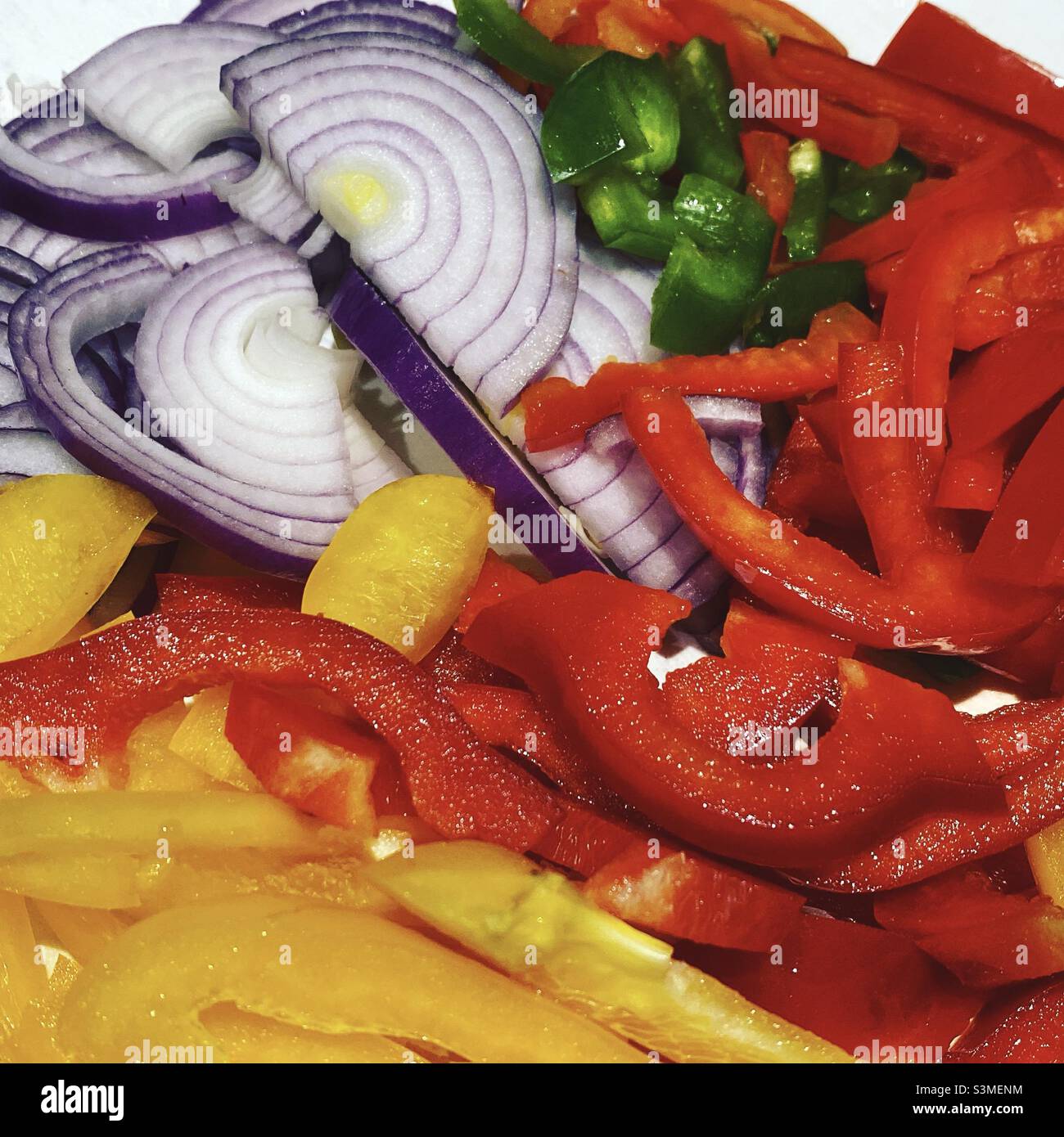 Raw prepared colour vegetables Stock Photo - Alamy