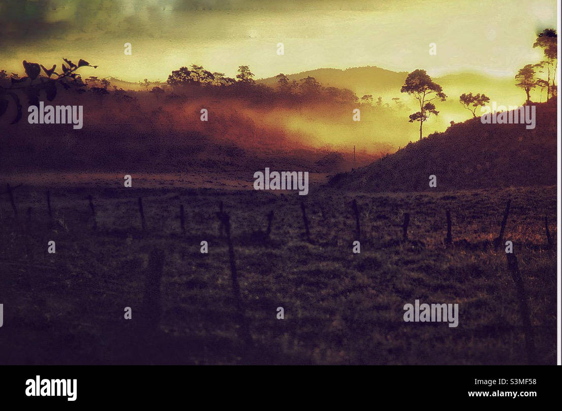 A rural Jamaican landscape Stock Photo - Alamy