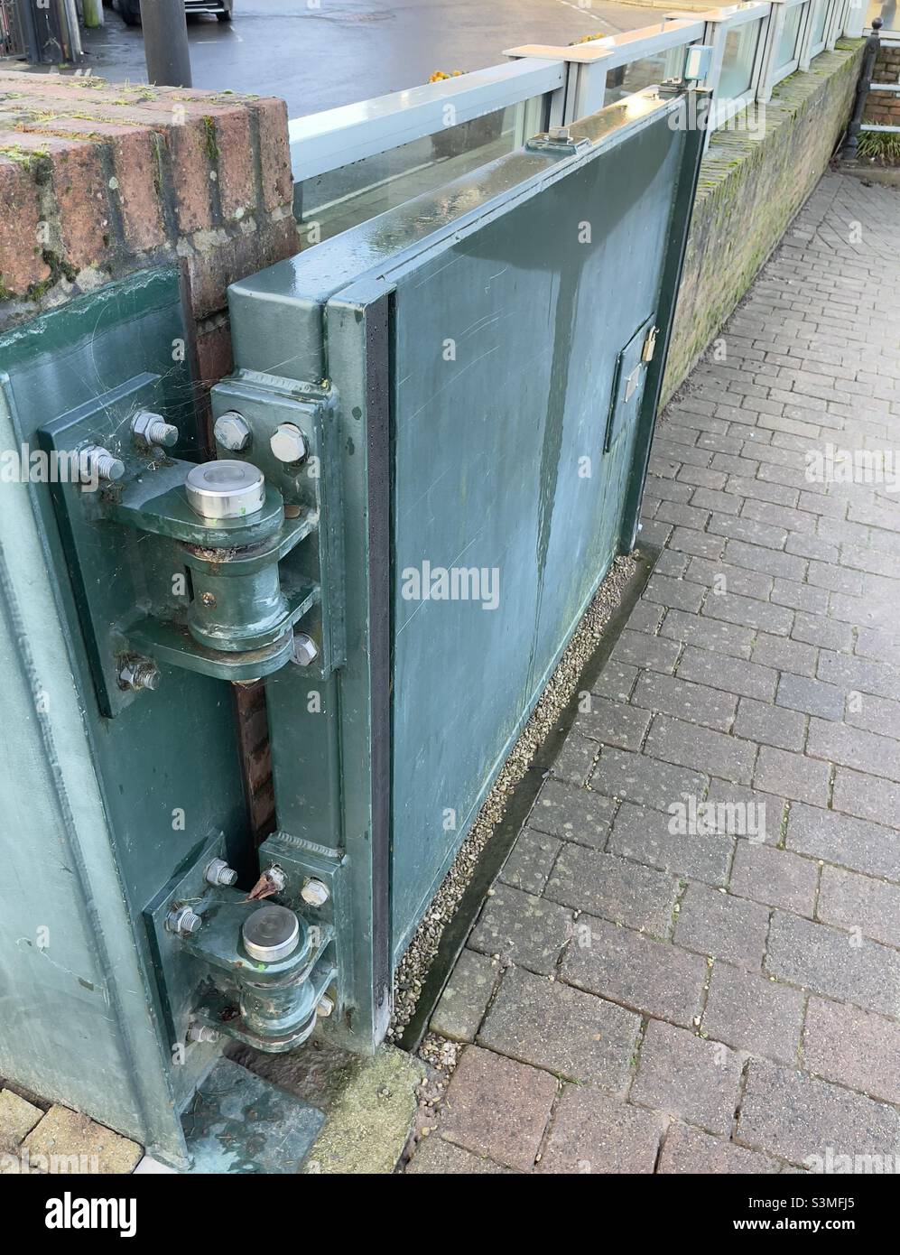 A Gate Which Is Part Of The Flood Defence Barriers At Upton Upon Severn