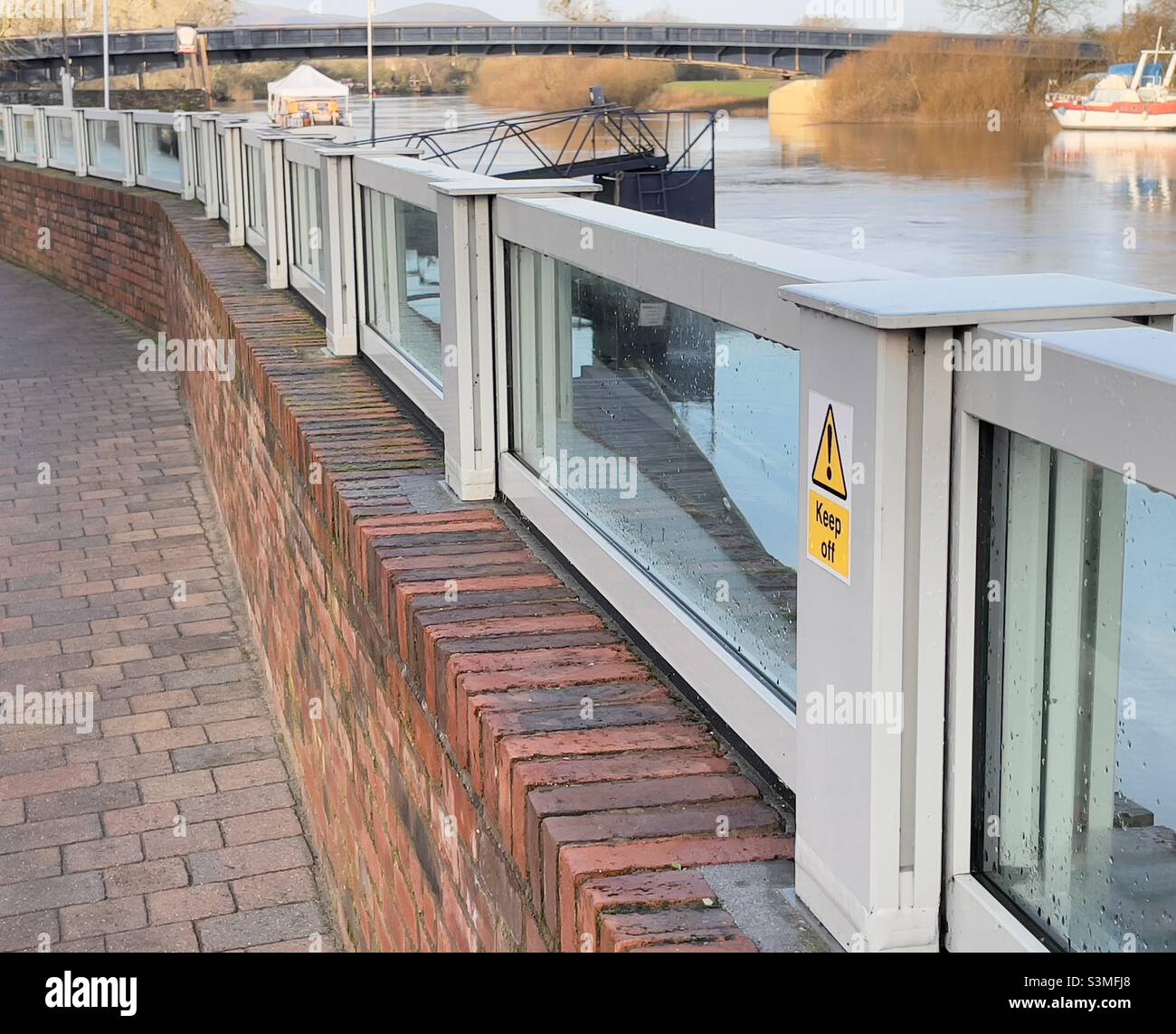 A Section Of The Flood Defence Barrier At Upton Upon Severn In