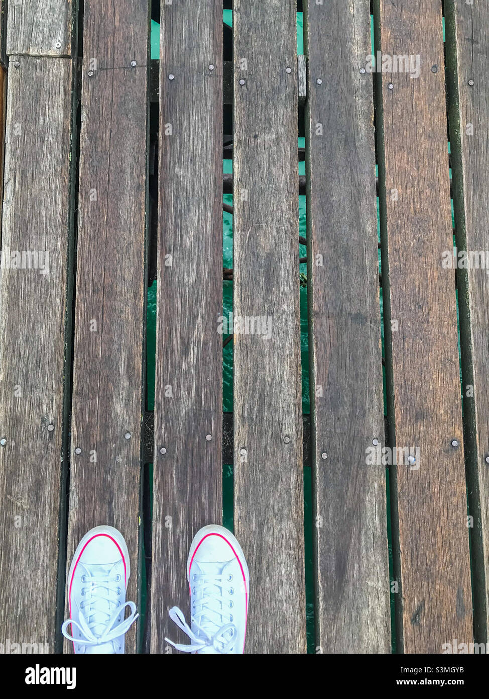 Brighton pier boards Stock Photo - Alamy