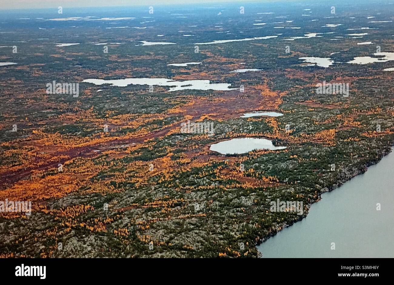 Nunavut, Canada, from the air, Canadian Arctic Tundra, aero photography ...