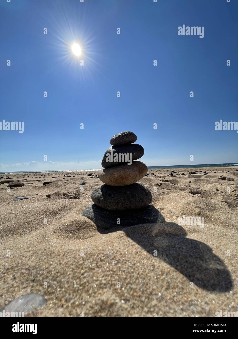 Pebble tower beach hi-res stock photography and images - Alamy