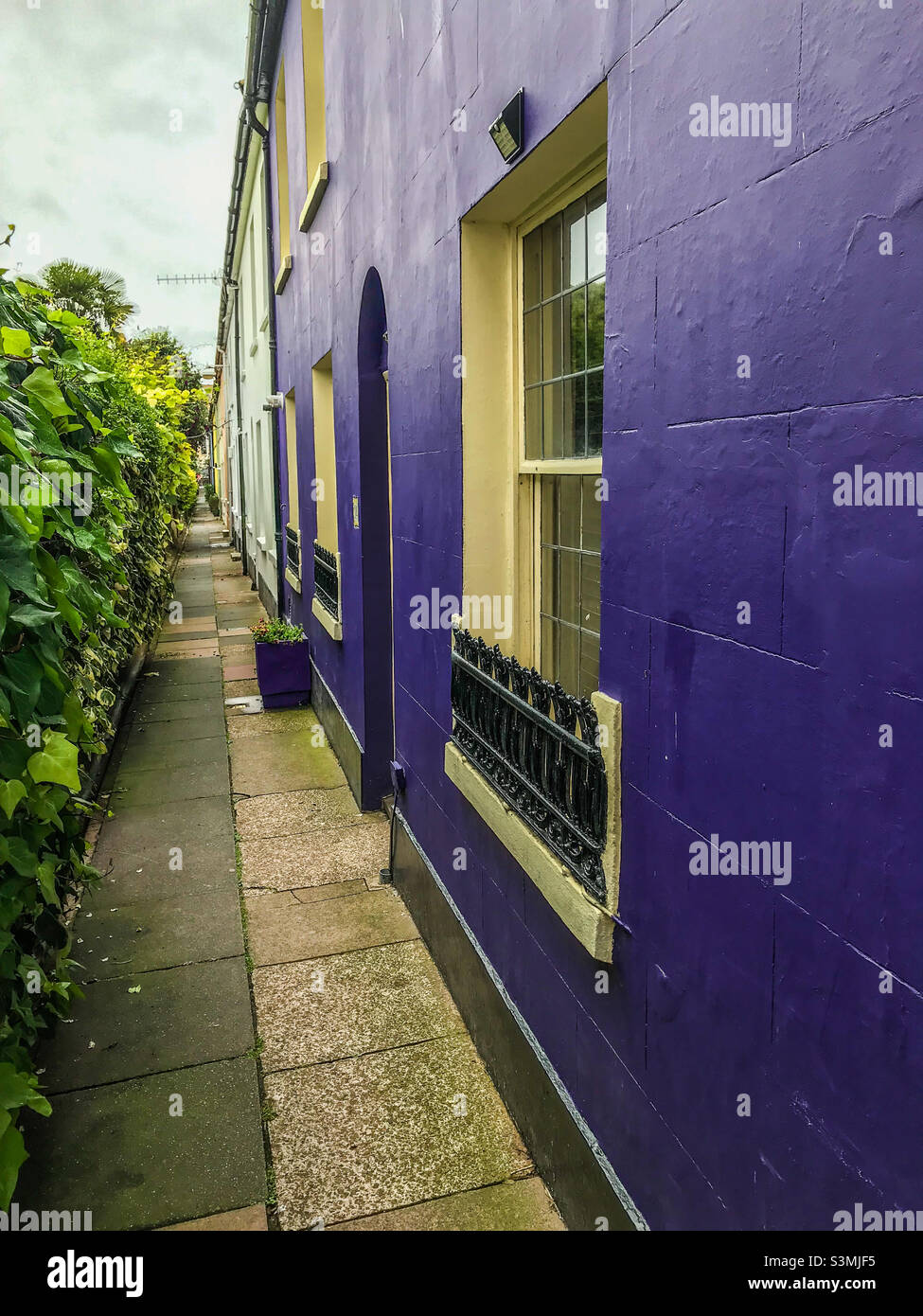 Purple Brighton house Stock Photo - Alamy