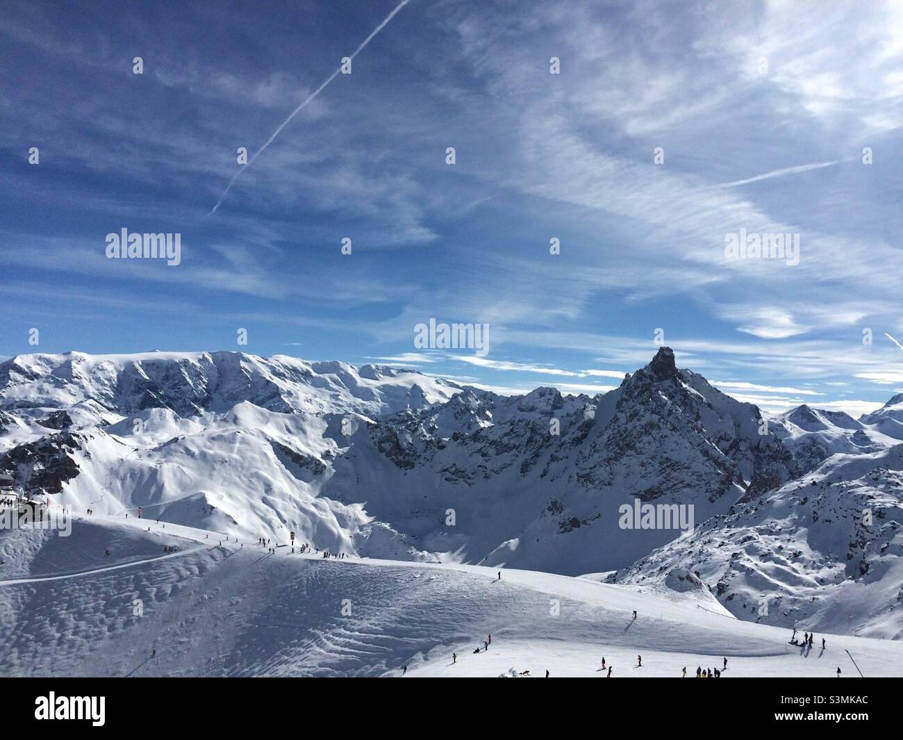 French Alps Skiing Stunning views Stock Photo - Alamy