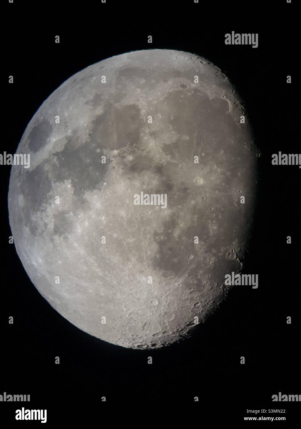 Moon through lens Stock Photo - Alamy