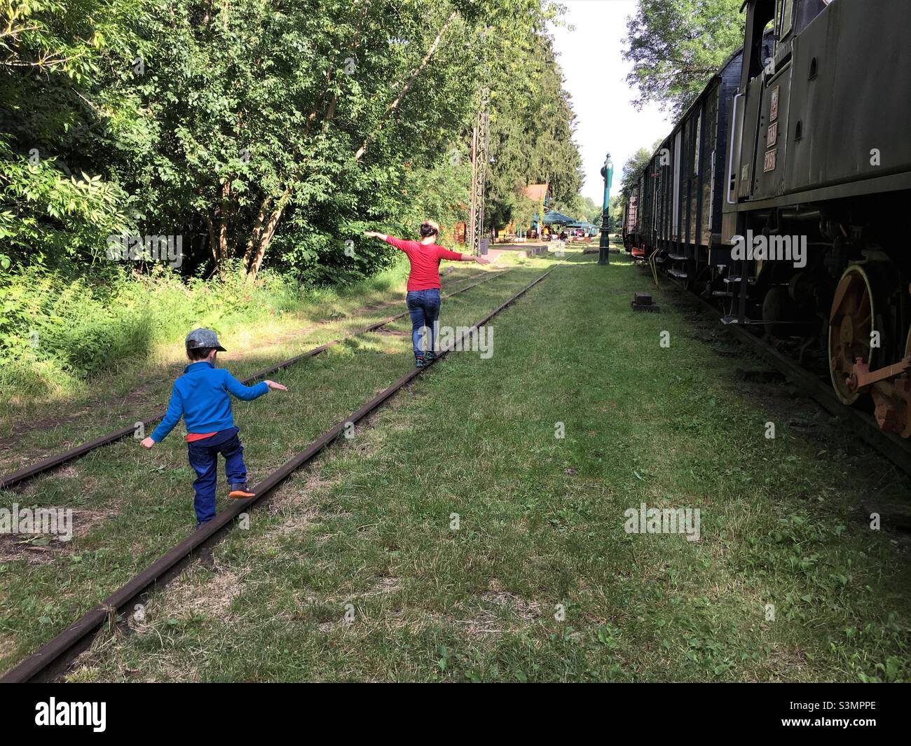 Walking on the railway hi-res stock photography and images - Alamy