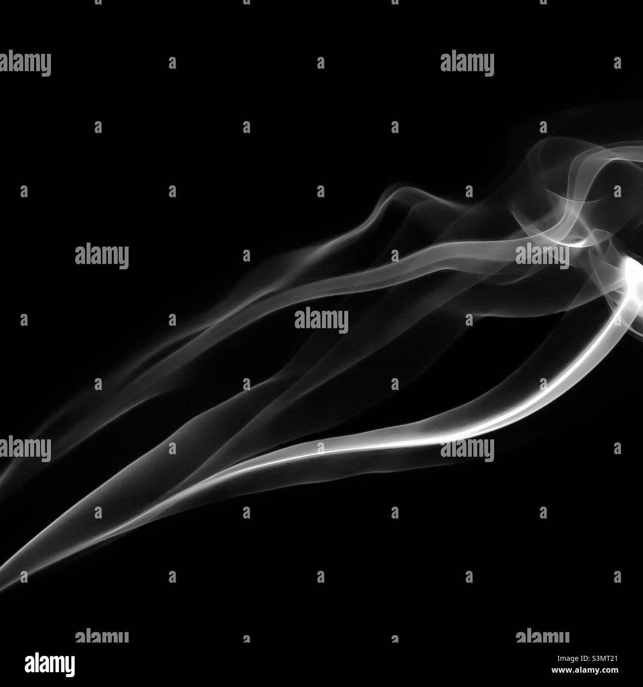 Smoke curling Black and White Stock Photos & Images - Alamy