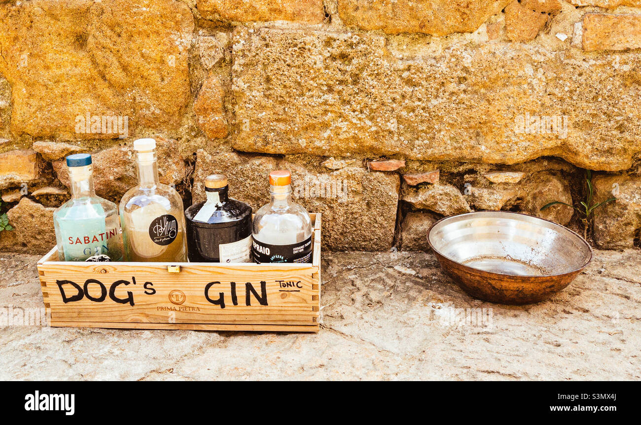 a set of gin for dogs!!! Stock Photo - Alamy