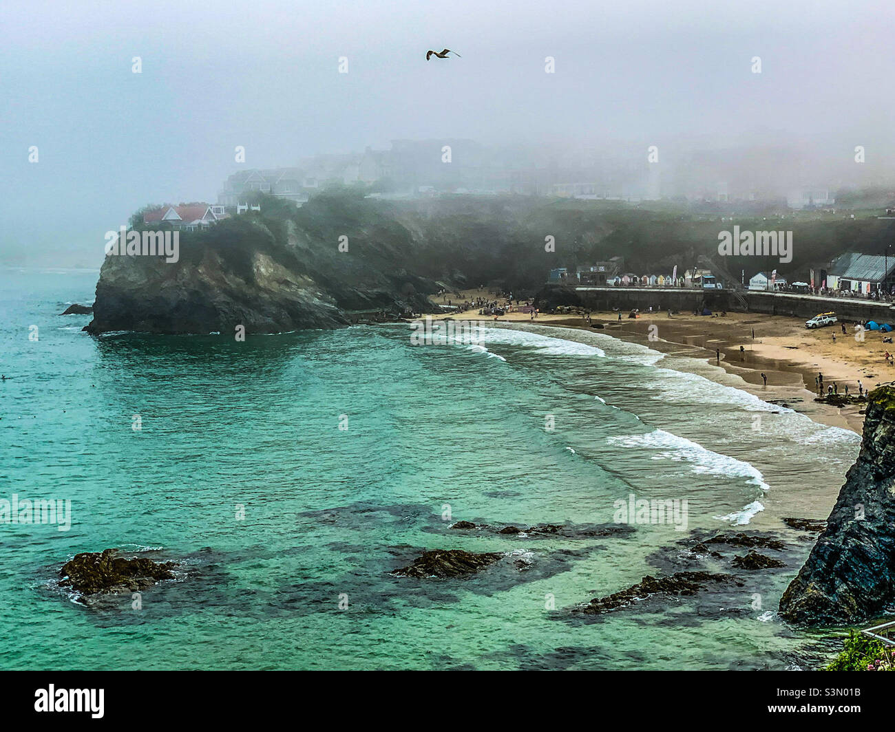 Misty seaside beach hi-res stock photography and images - Alamy