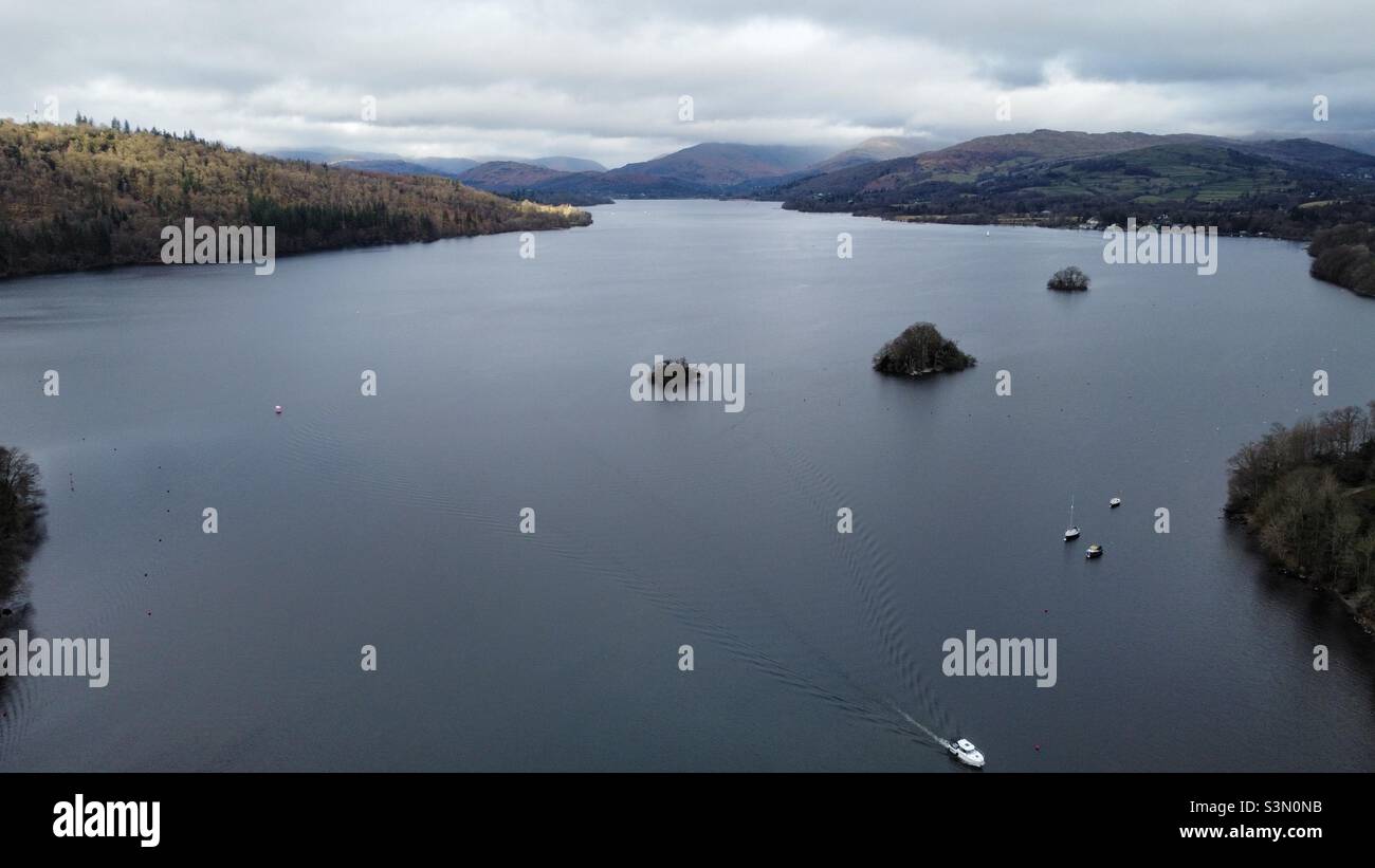Windermere lake district aerial hi-res stock photography and images - Alamy