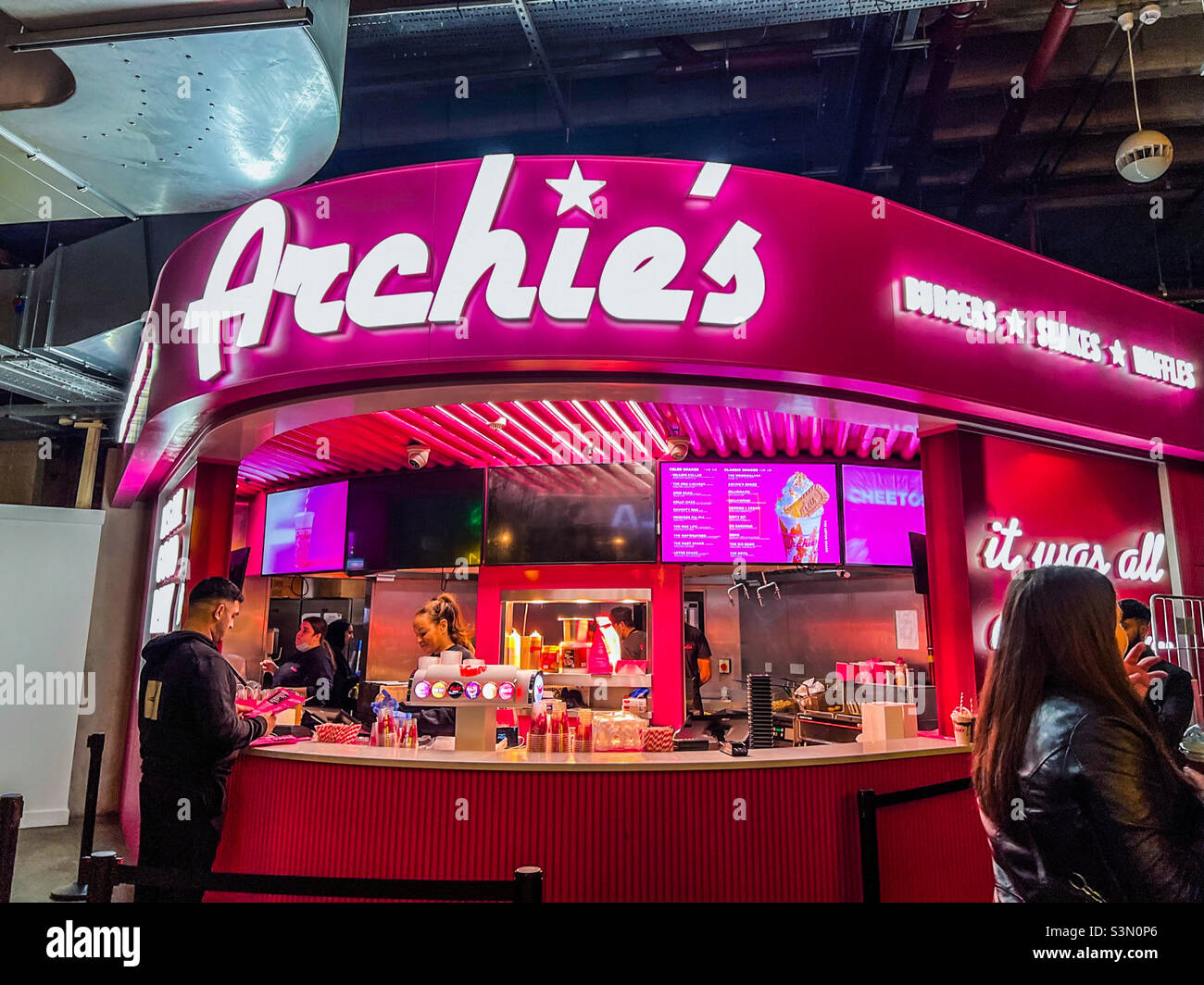 Archie’s diner in trinity kitchen in Leeds Stock Photo - Alamy
