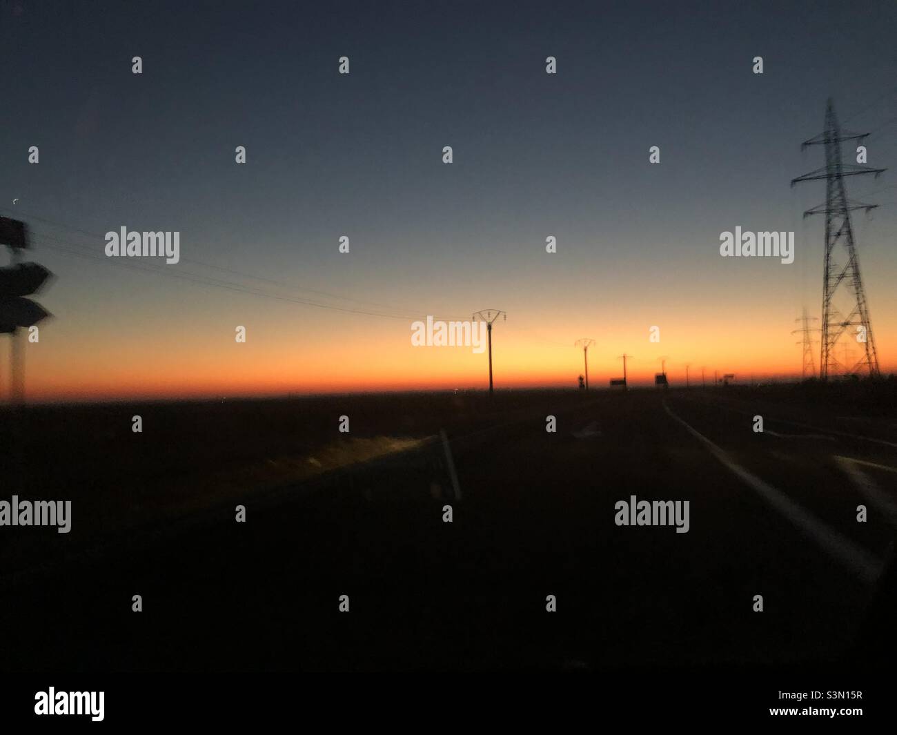 Sun goes down Stock Photo - Alamy