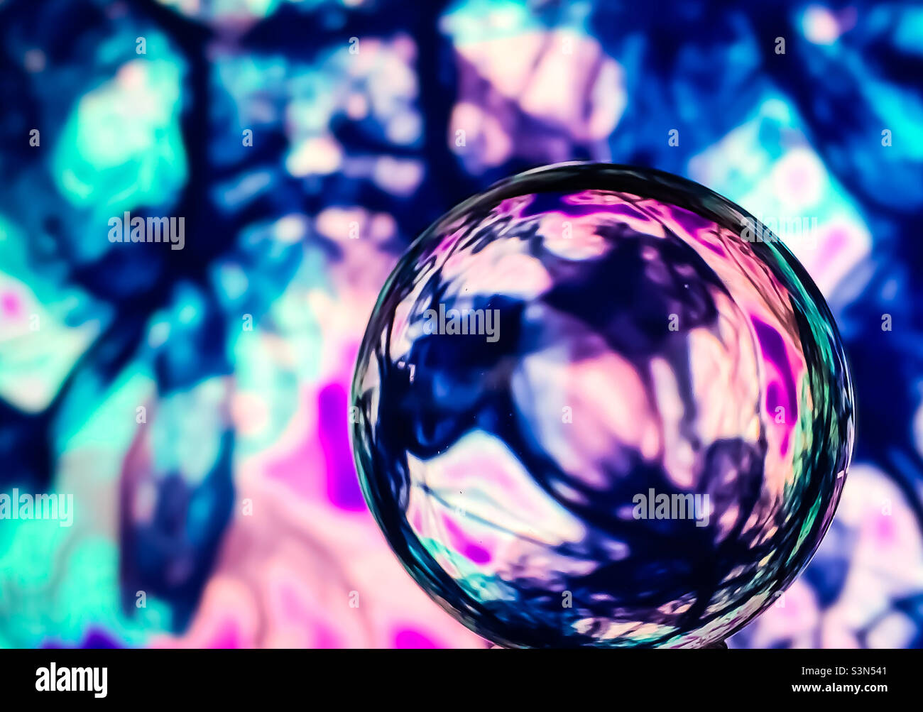 A pattern I designed on a screen and photographed through a lens ball ...
