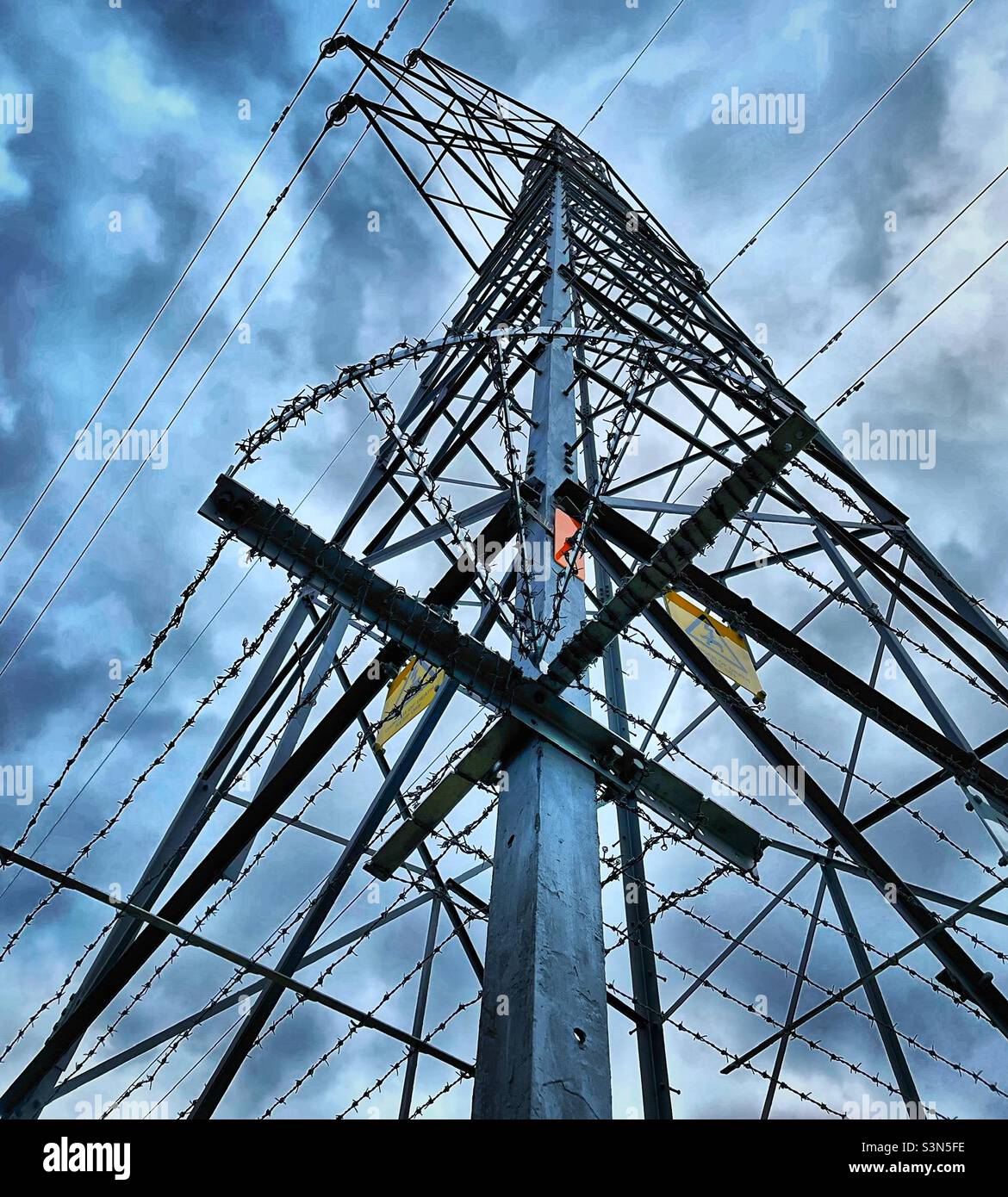 ‘Danger of Death’ an Electricity Pylon has a foreboding feel about it ...