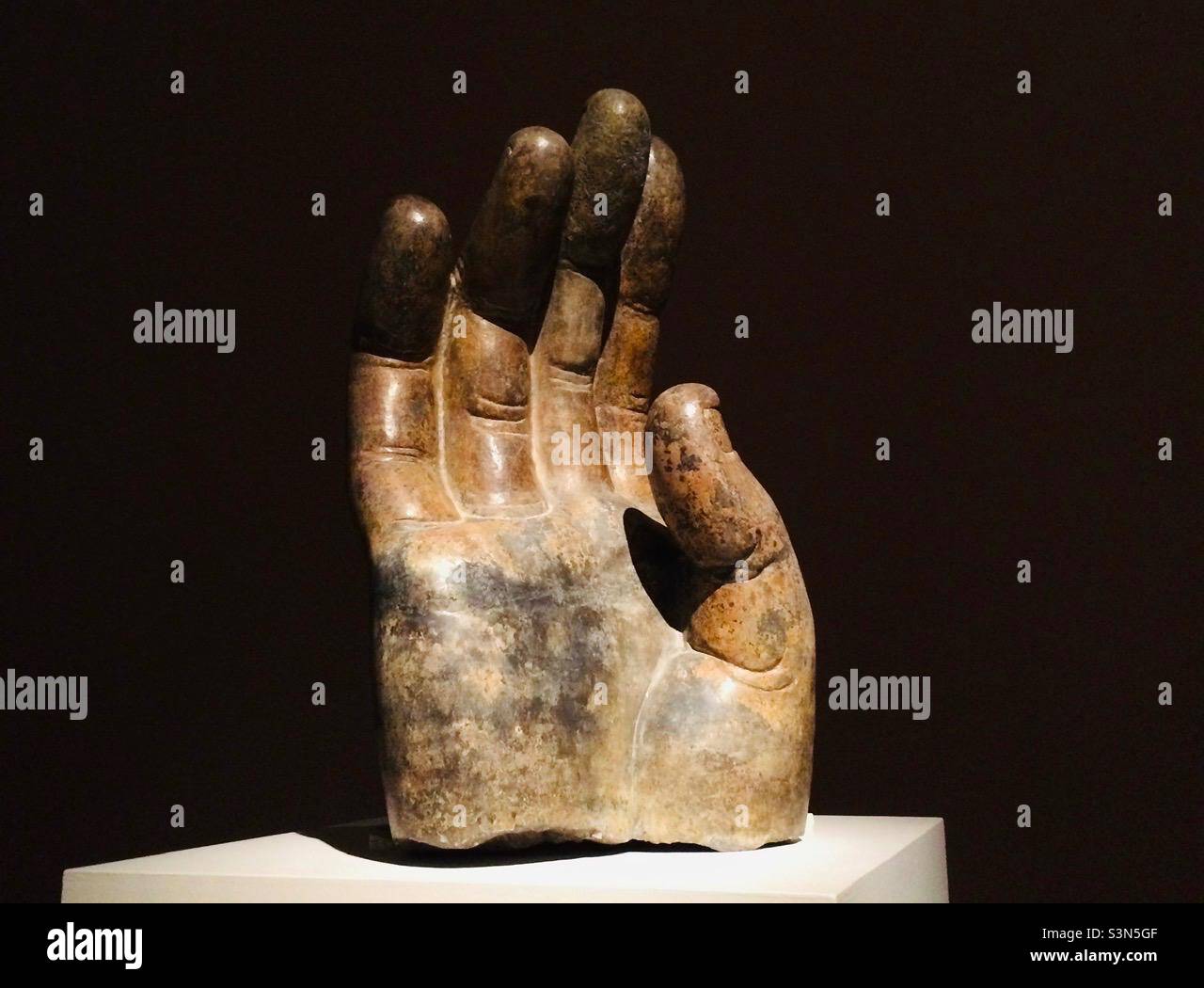 Large Bronze Hand Sculpture Stock Photo - Alamy
