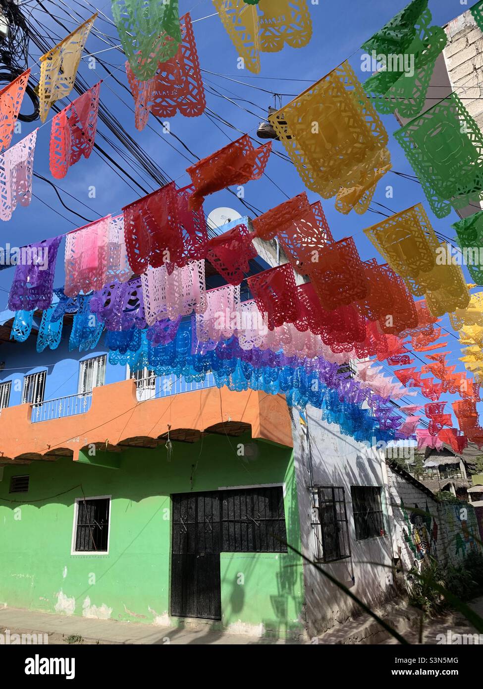 Mexican prayer flags in sayulita Stock Photo - Alamy