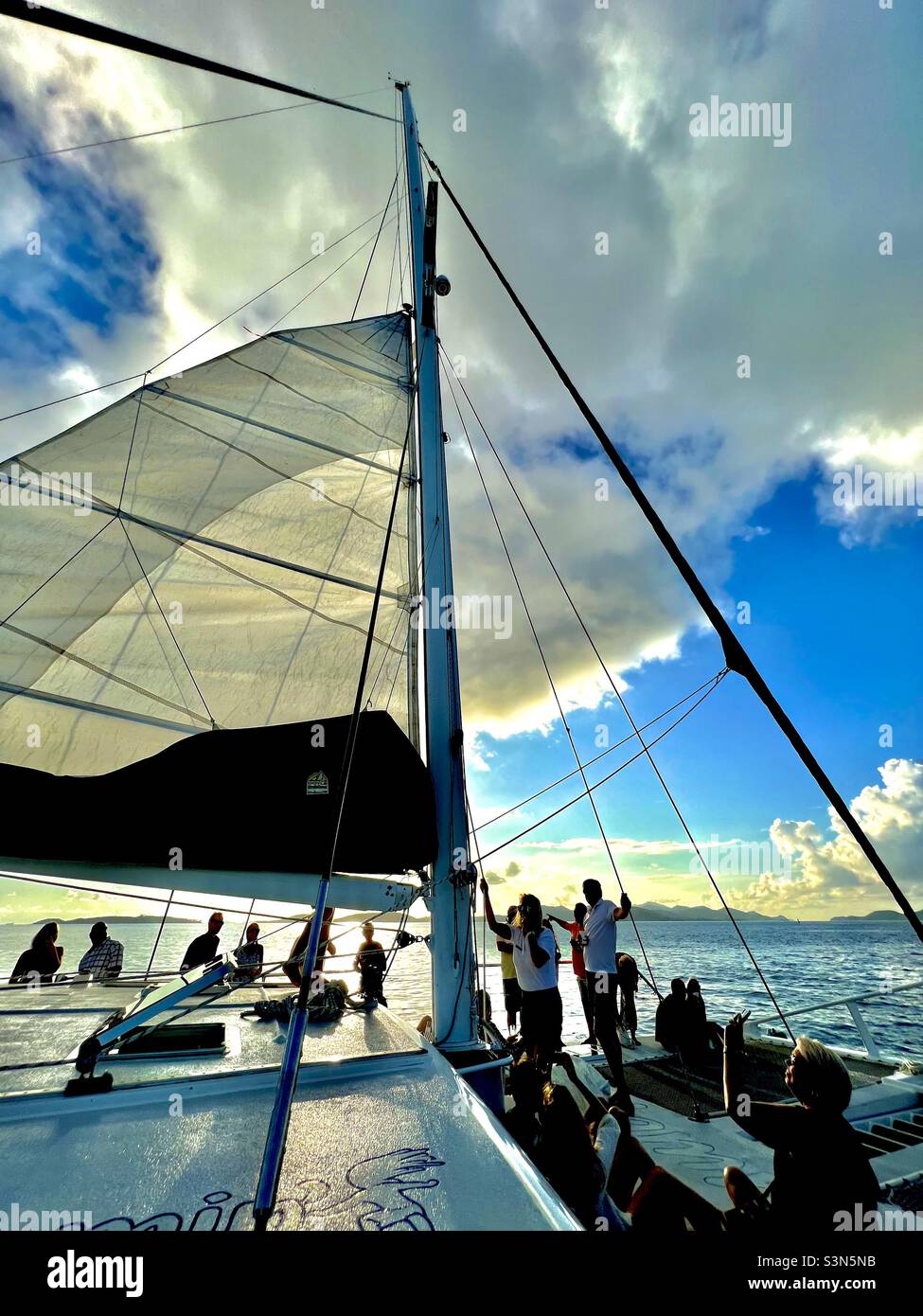 St john usvi catamaran hi-res stock photography and images - Alamy