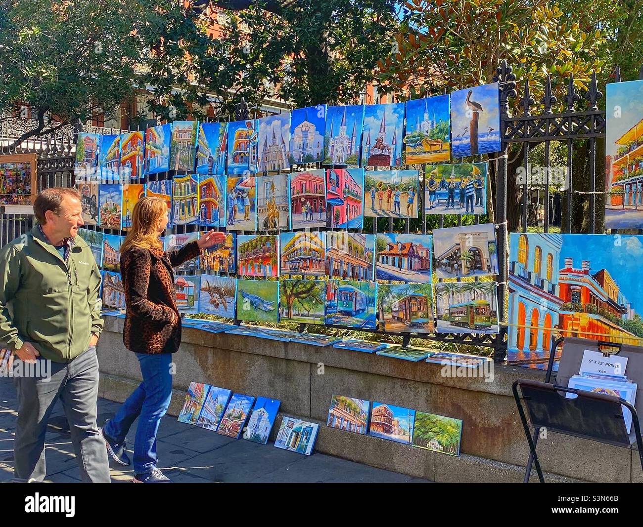 Street art in Jackson Square New Orleans Stock Photo - Alamy