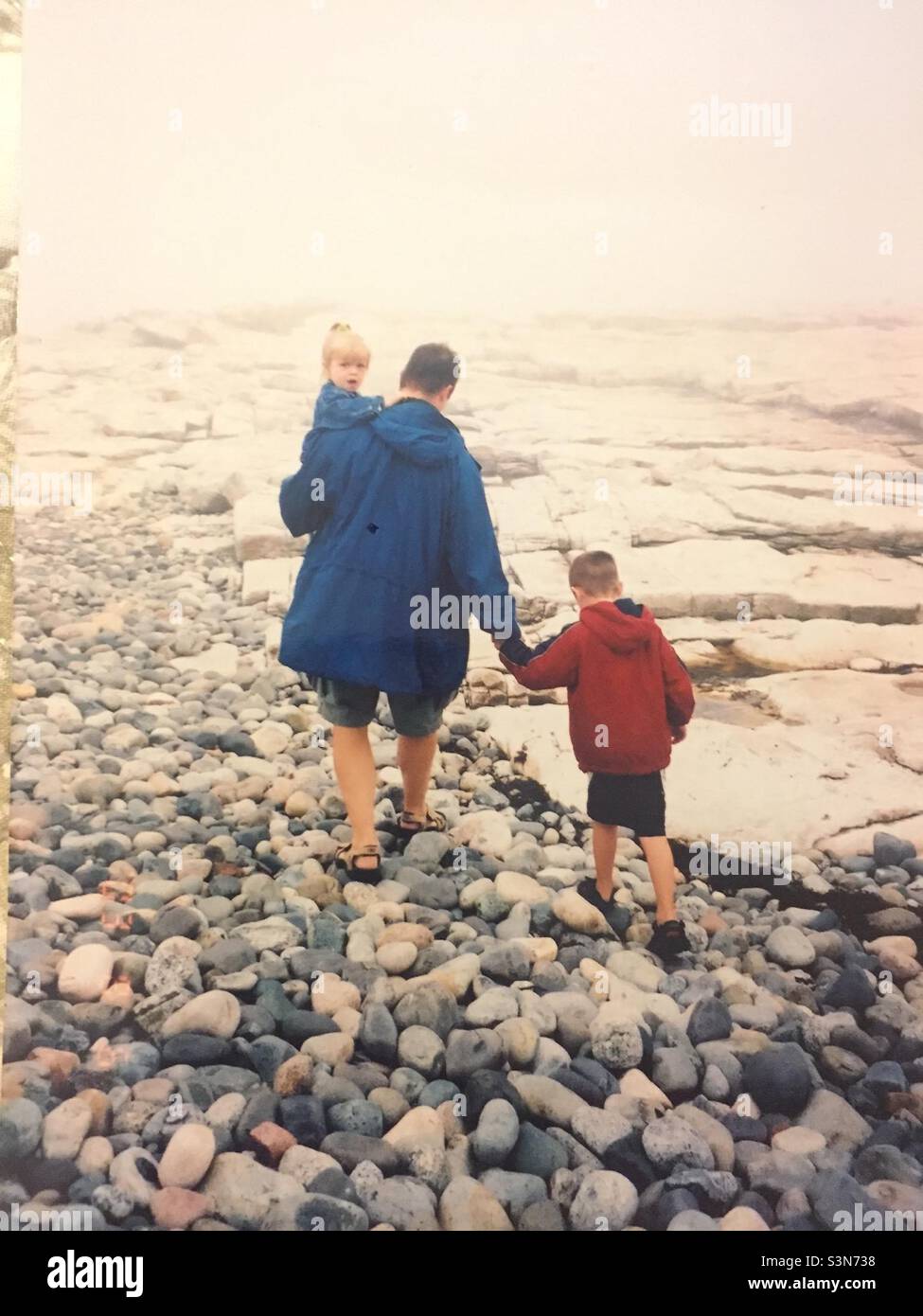 Walking the beach, Little Hunters Beach, Acadia National Park, Maine ...