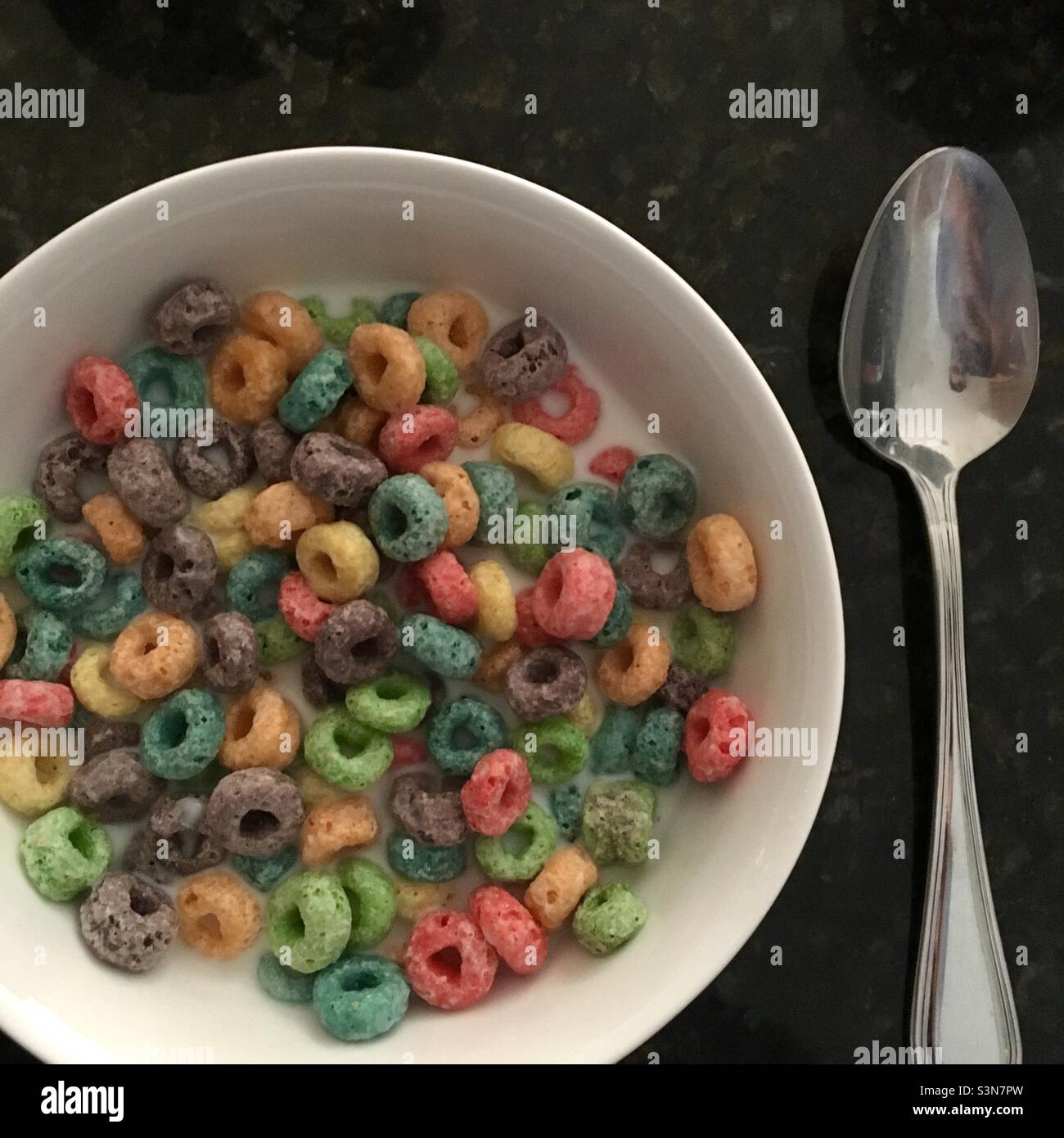 A colourful bowl of cereal Stock Photo - Alamy