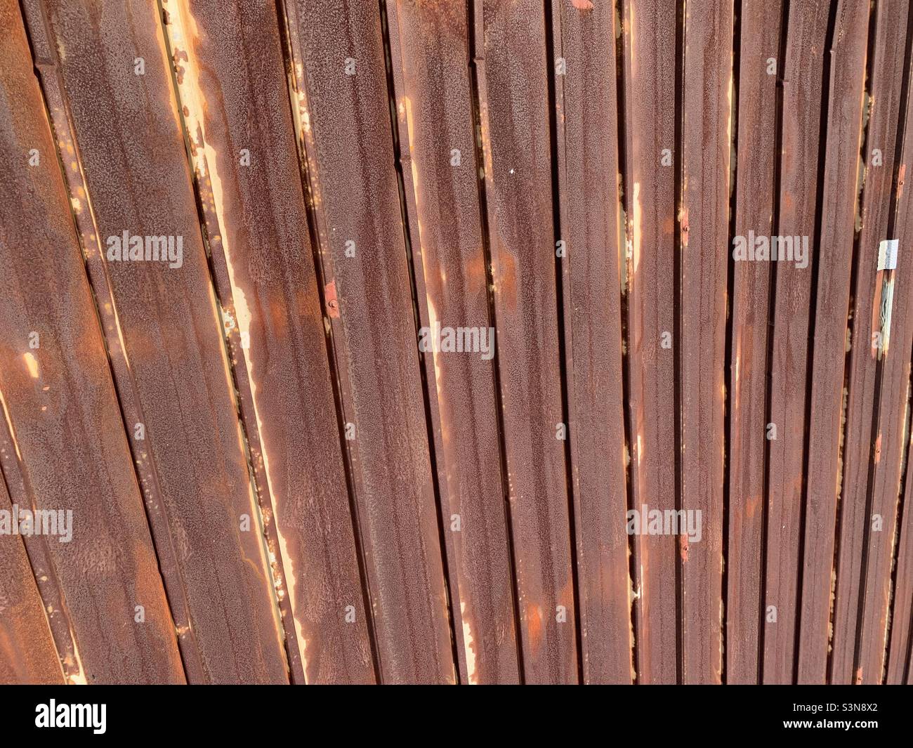 Rusted zinc roofing needing replacement Stock Photo - Alamy