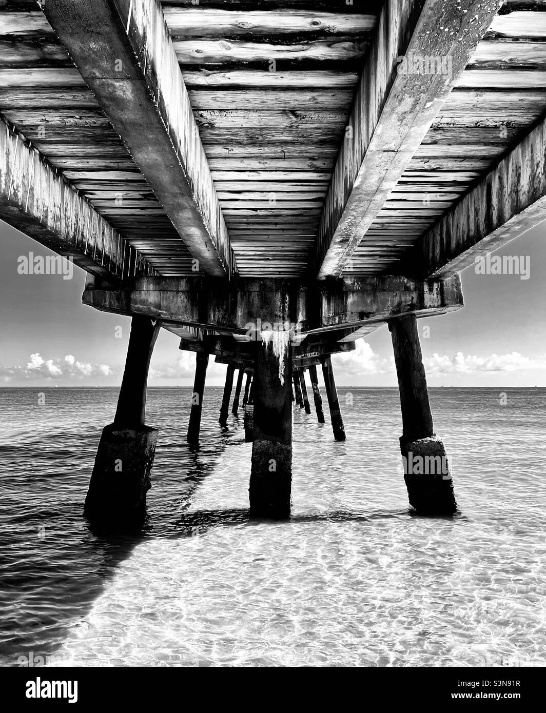 Under a pier Stock Photo - Alamy