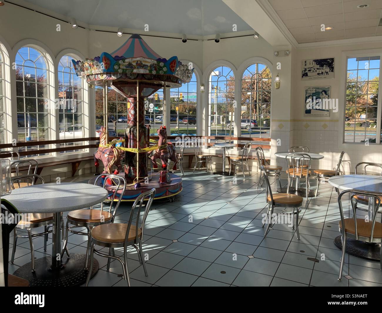 Carousel interior quaint shop inside shot Stock Photo - Alamy
